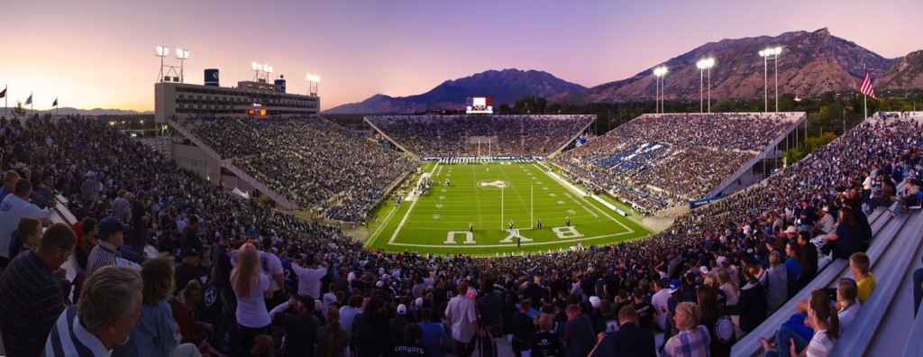 Brigham Young University LaVell Edwards Stadium in Panorama | dav.d ...